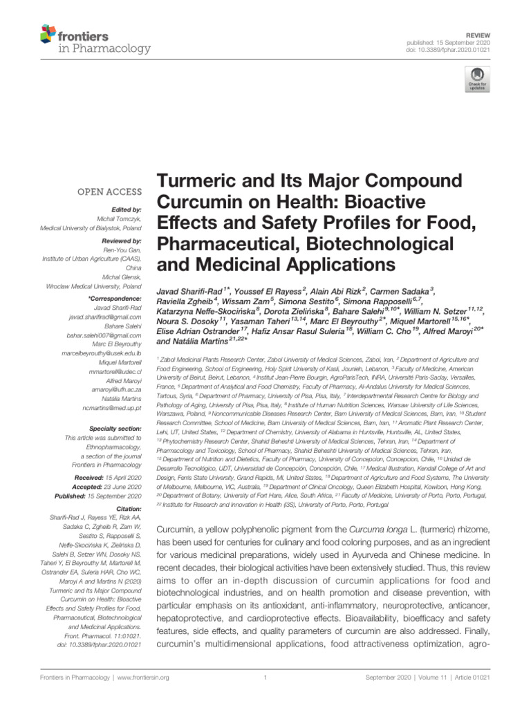 1. Sharifi-Rad | PDF | Turmeric