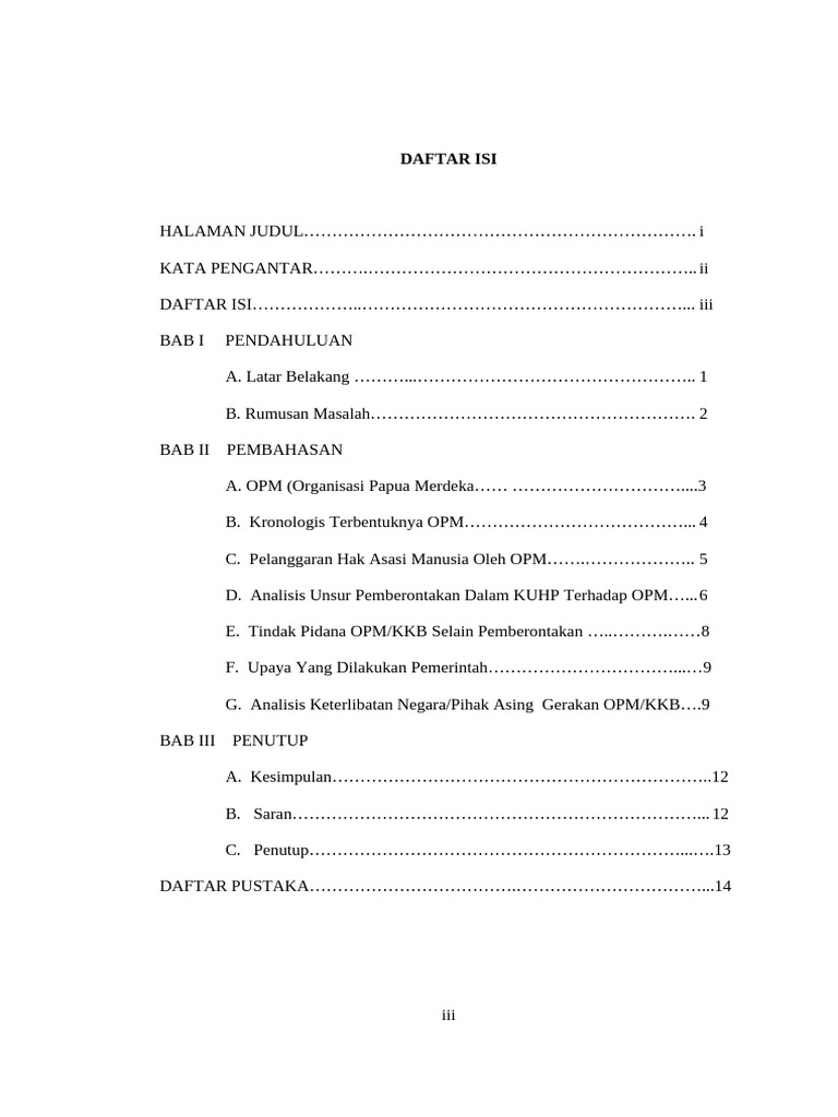 Daftar Isi Fix | PDF