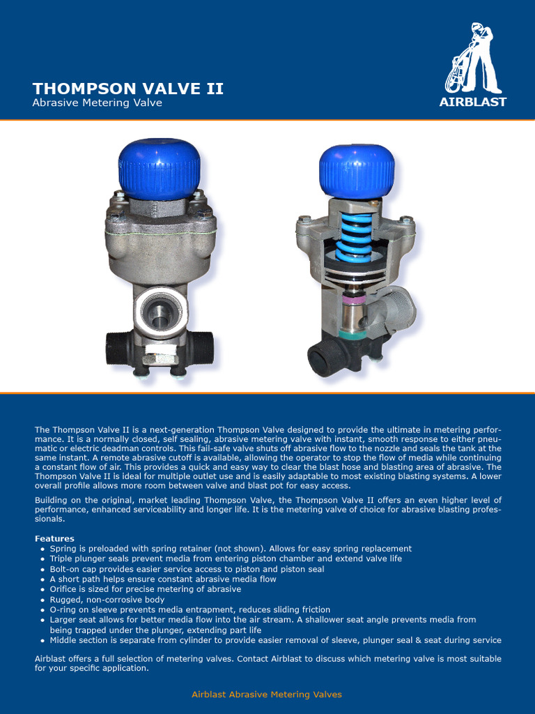 Thompson Valve II: Abrasive Metering Valve | PDF | Valve | Piston