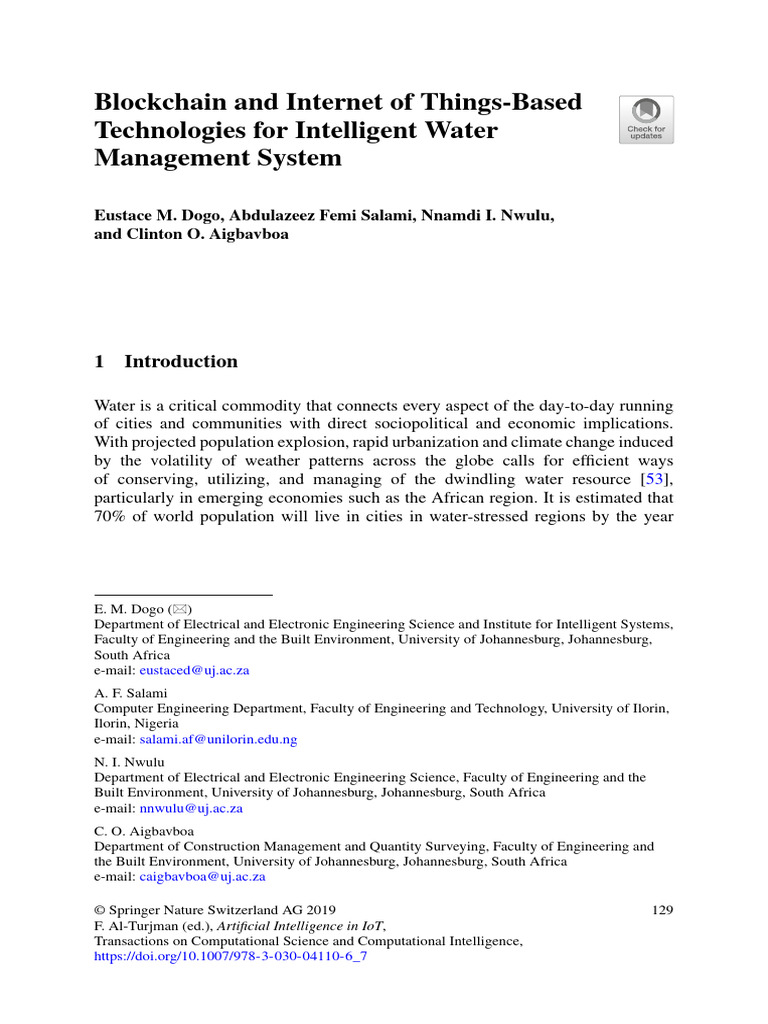 DOGO Et Al.2019 - Blockchain IOT Water MGMT | PDF | Internet Of Things ...