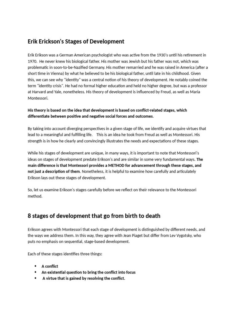 Eric Erikson | PDF | Behavioural Sciences | Psychology