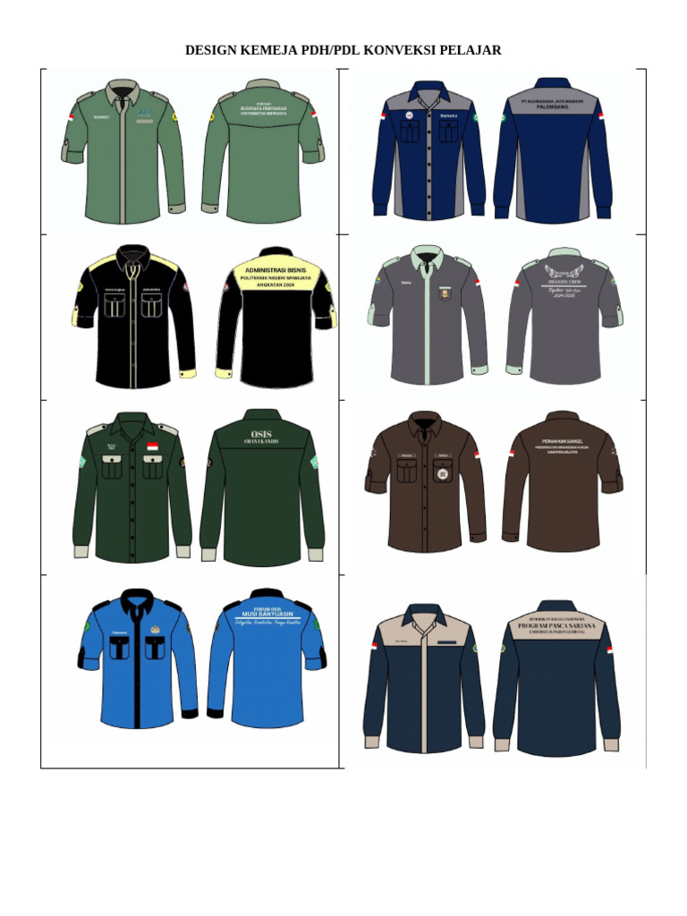 Design Kemeja PDH | PDF