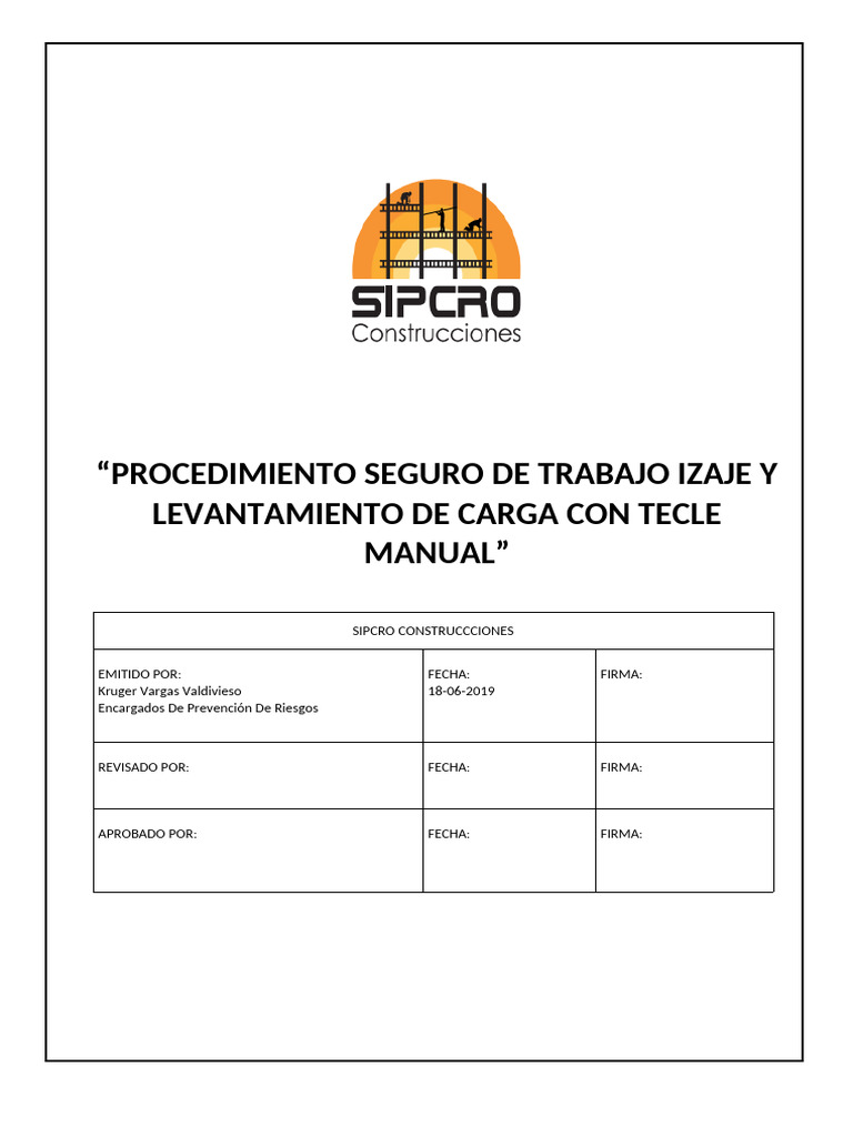 PST-izaje y Levantamiento de Carga Con Tecle Manual | PDF