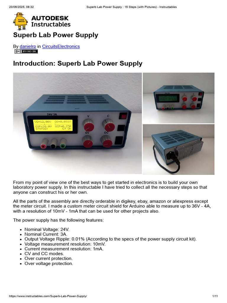 Superb Lab Power Supply _ 15 Steps (with Pictures) - Instructables | PDF | Power Supply ...