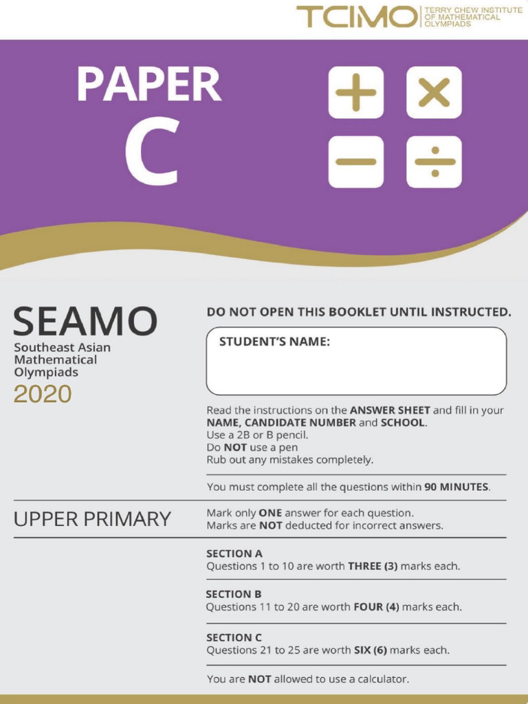 Seamo 2020 Paper C | PDF