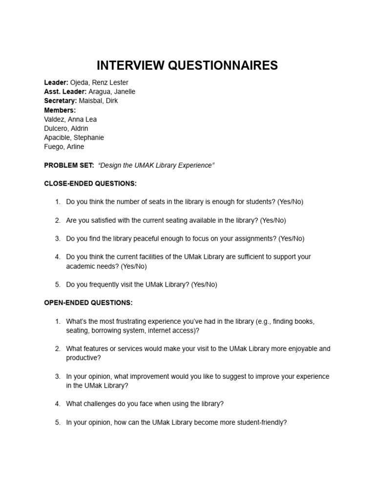 Wonder Petrepreneurs - Questionnaires | PDF