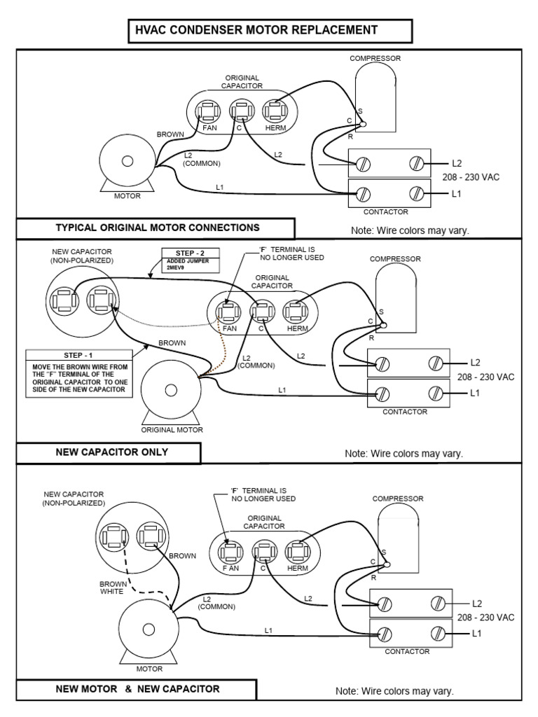 4 in 1 Typical HVAC Condenser Fan Motor Wiring Diagram | PDF ...