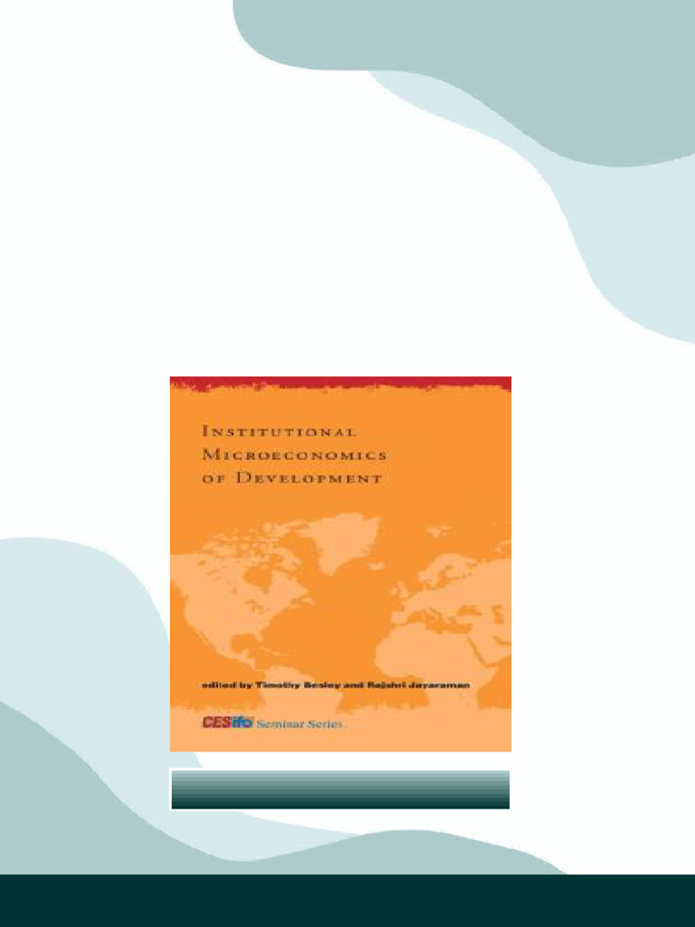 (Ebook) Institutional Microeconomics of Development by Timothy Besley ...