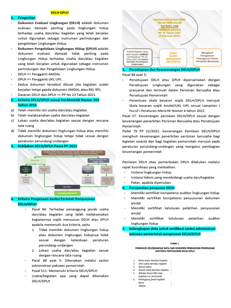 Panduan DELH dan DPLH untuk Usaha | PDF