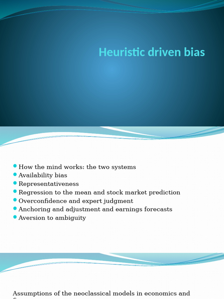 2 Heuristic Driven Bias | PDF | Representativeness Heuristic | Bias