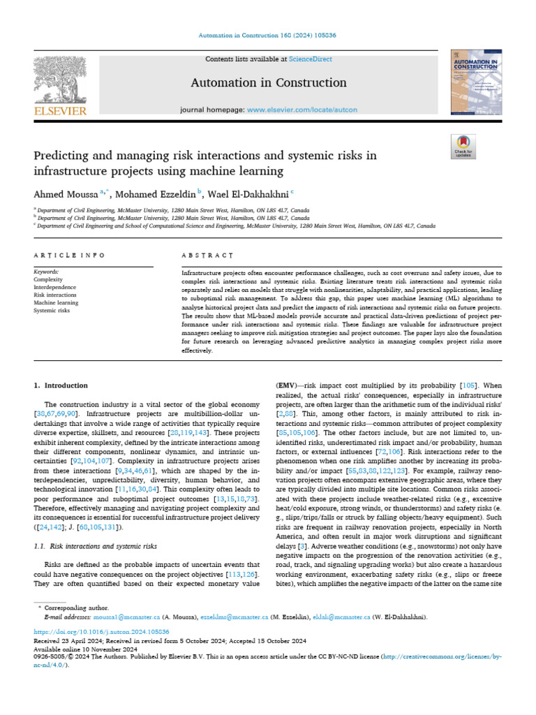 Predicting and Managing Risk Interactions and Systemic Risks in | PDF ...