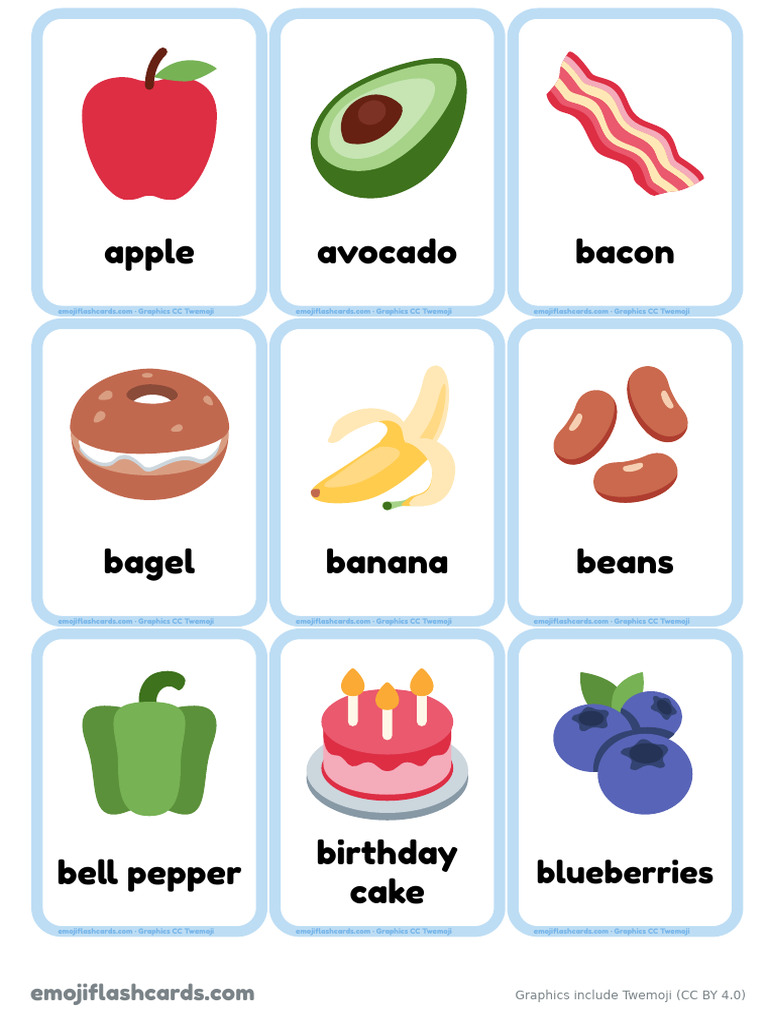 Us English Food and Drinks Small A4 Flashcards | PDF | Foods | Cuisine
