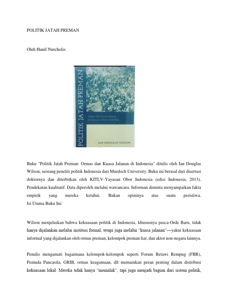 Politik Jatah Preman di Indonesia | PDF
