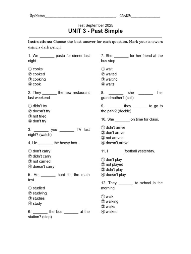Practica Evaluada Septiembre 7° | PDF