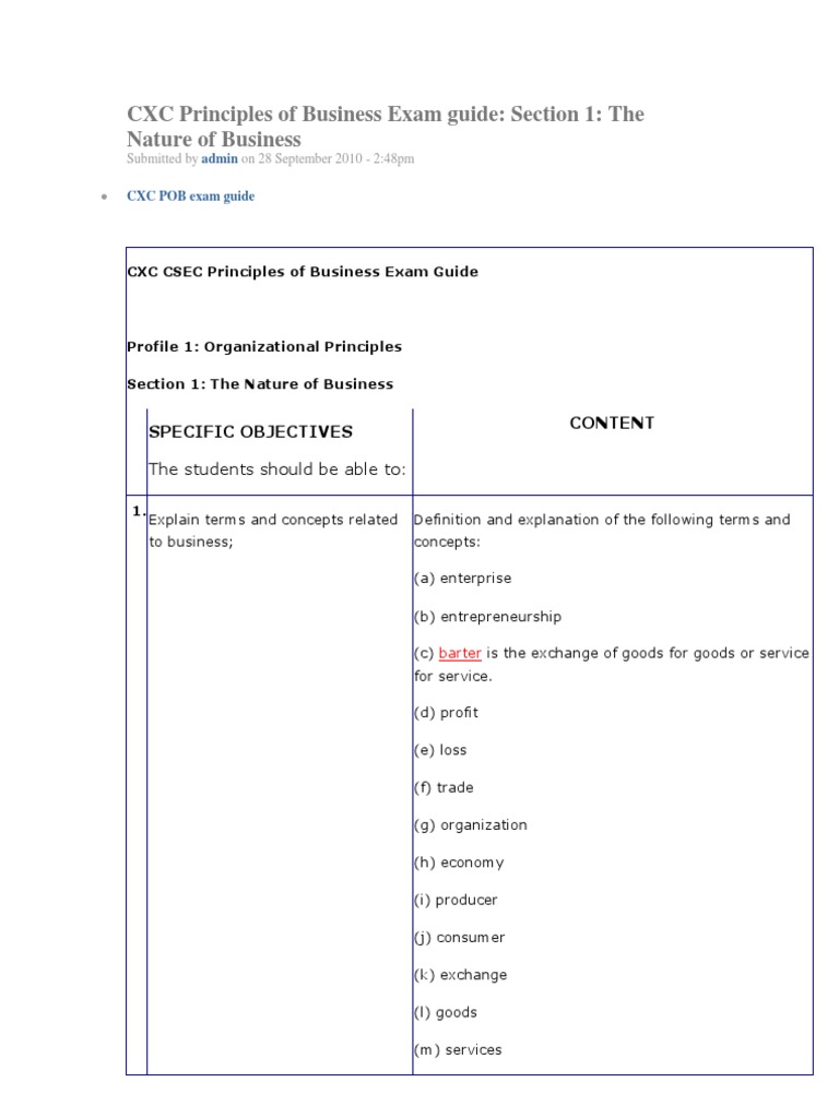 CXC Principles of Business Exam Guide | Retail | Taxes