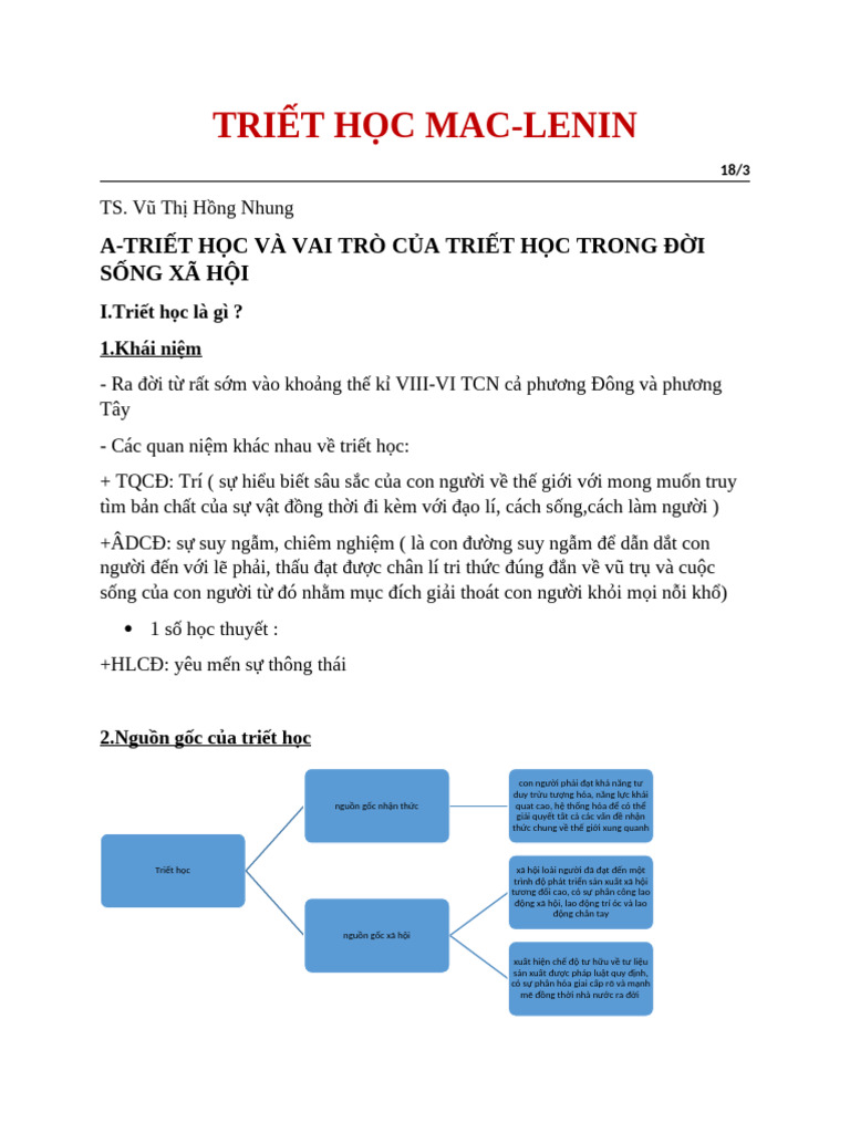 TRIẾT HỌC MAC- LENIN | PDF