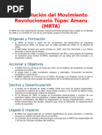 Historia del MRTA en Perú: Orígenes y Legado | PDF | Guerra de ...