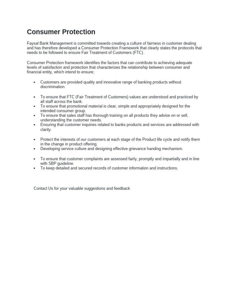 Consumer Protection | PDF