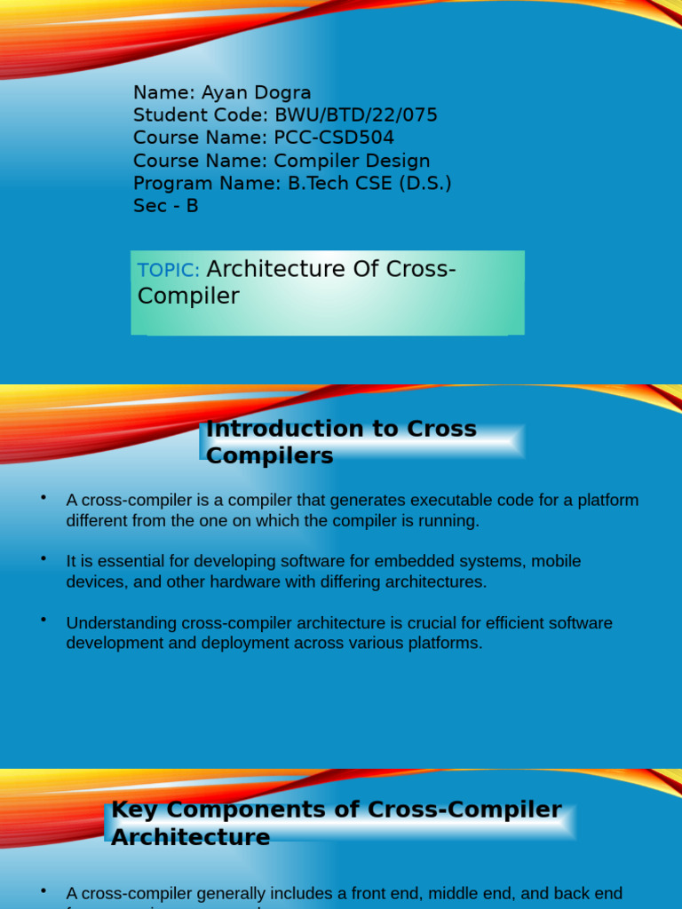 Ayan Bwu BTD 22 075 Compiler | PDF | Compiler | Program Optimization