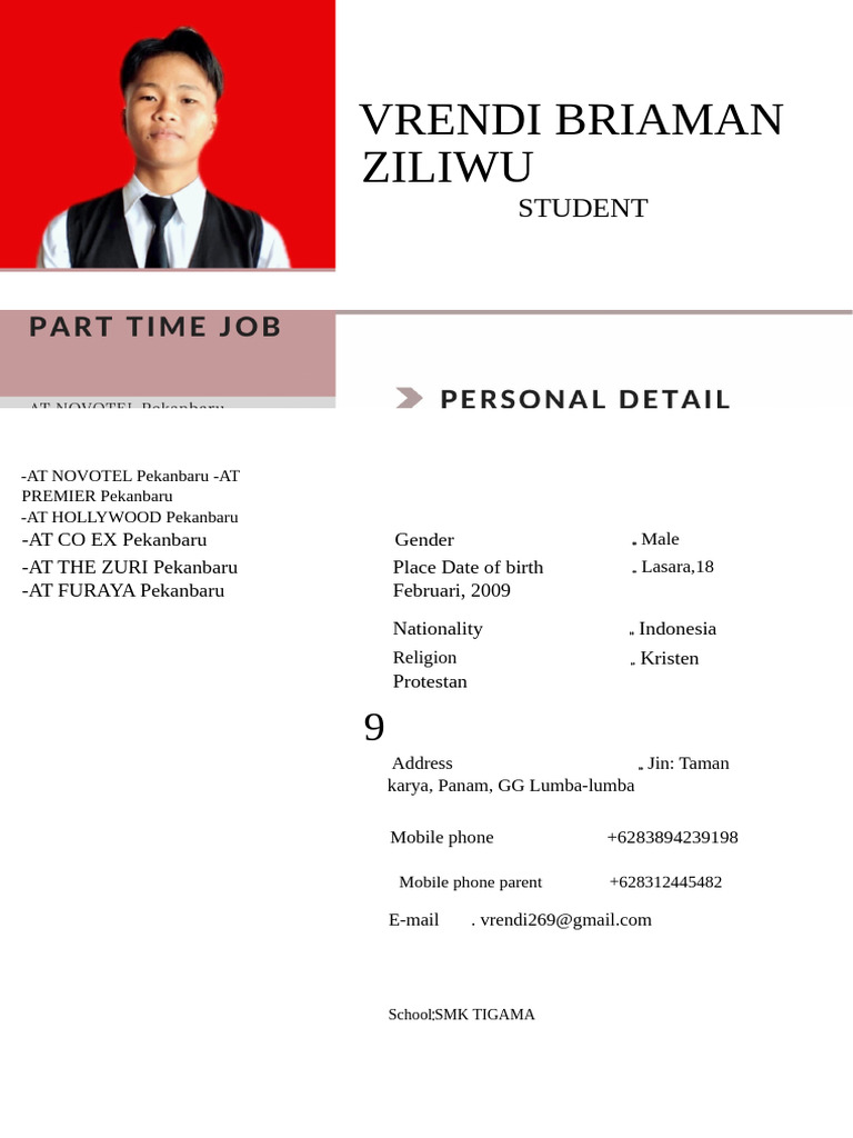White Simple Student CV Resume PDF | PDF