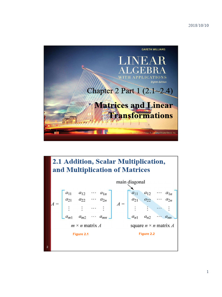 Matrices and Linear Transformations | PDF | Matrix (Mathematics ...