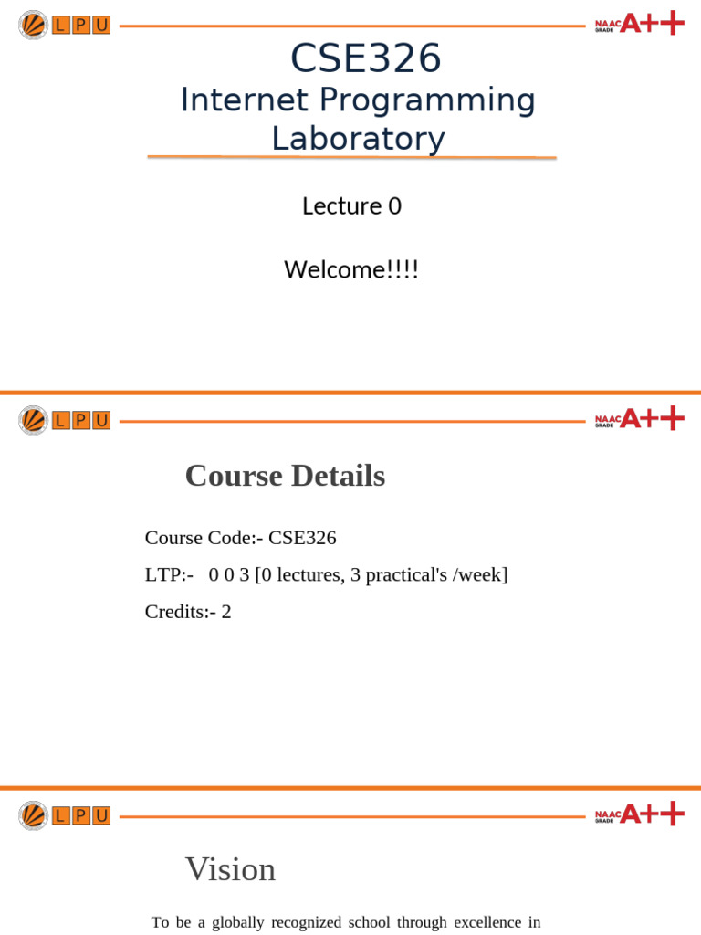 CSE326 Internet Programming Course Overview | PDF | Html Element ...