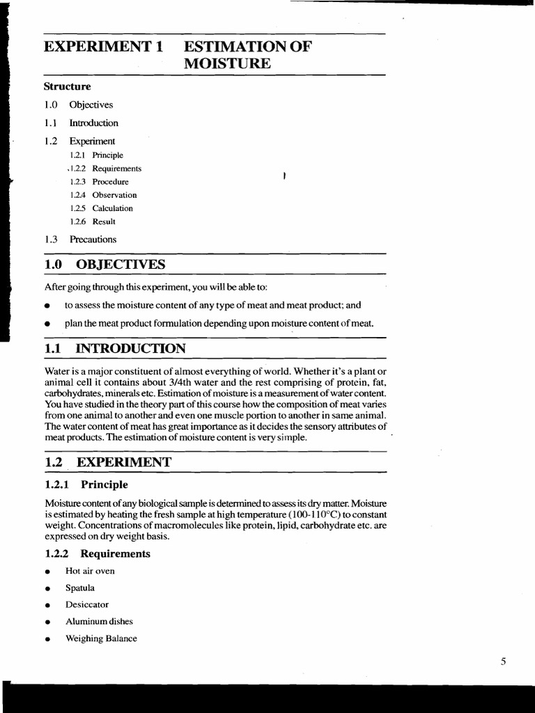 Moisture Content Estimation in Meat | PDF | Meat | Experiment