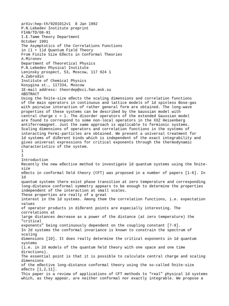 9201012 | PDF | Quantum Mechanics | Theoretical Physics