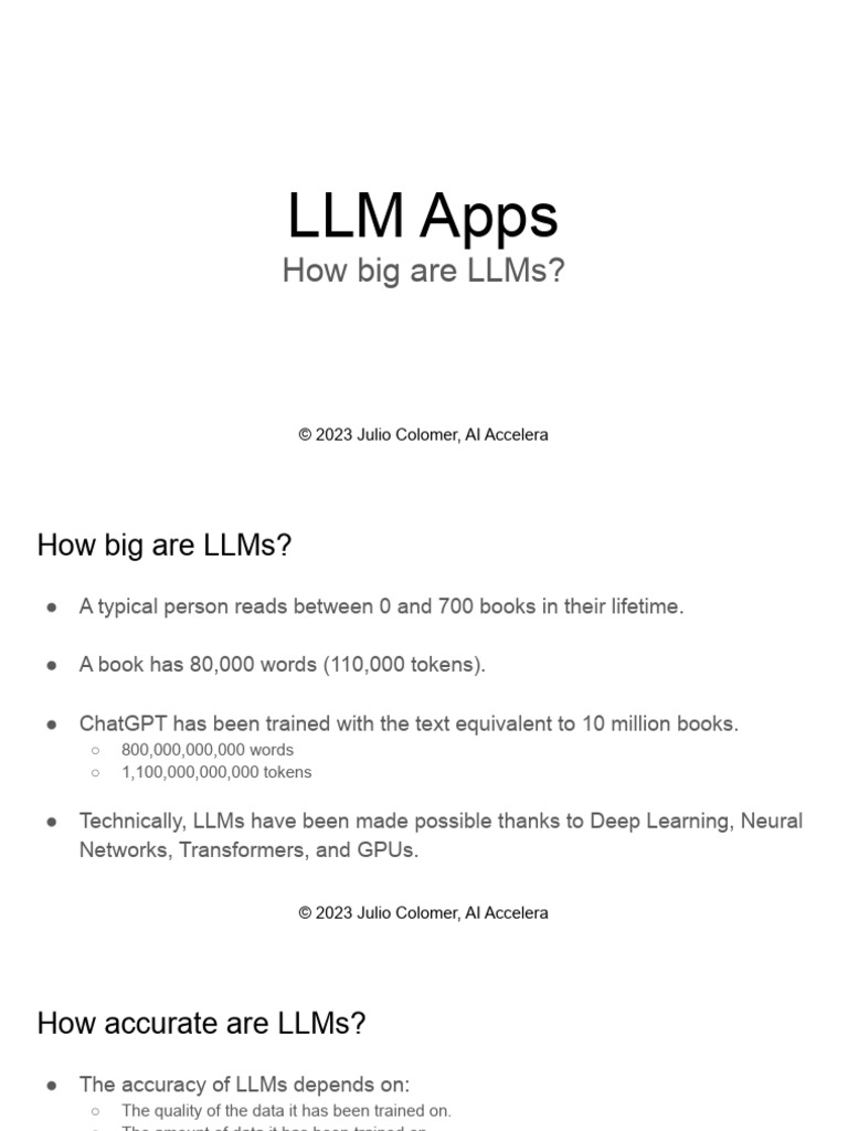 Understanding LLM Size, Accuracy, and Cost | PDF