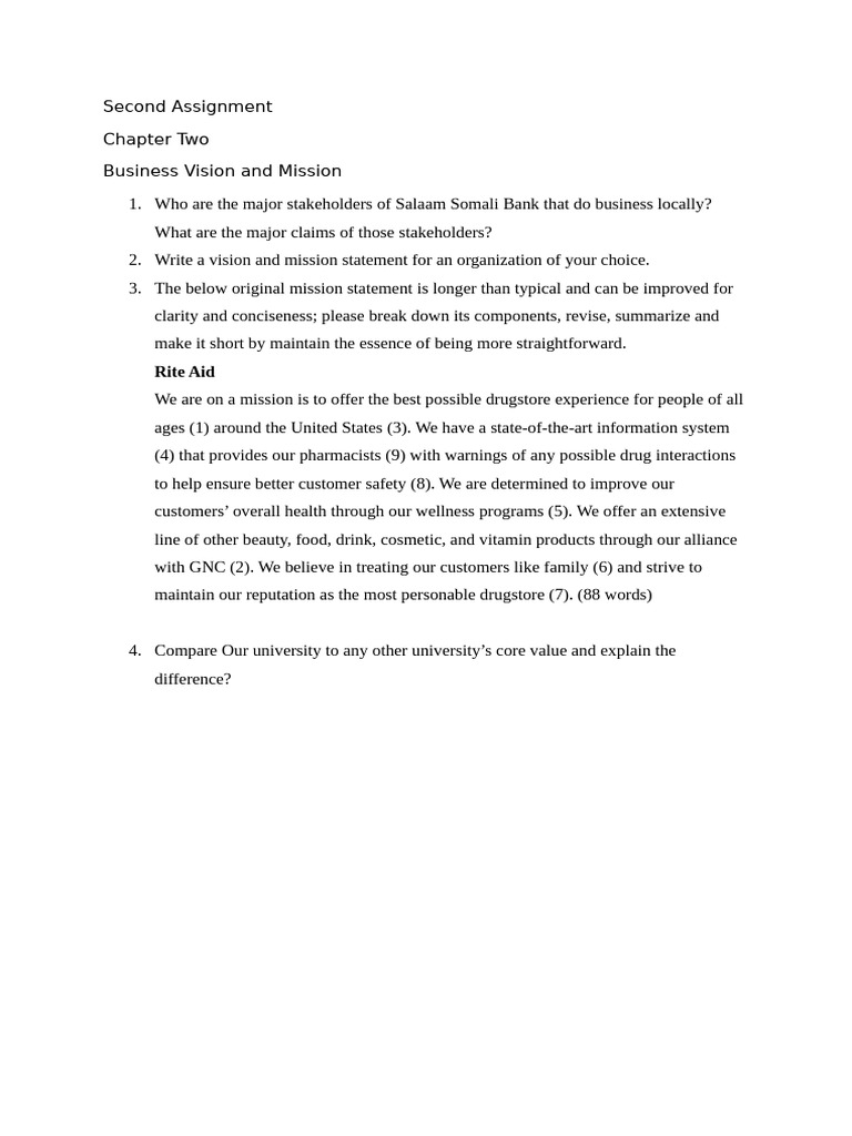 Second Assignment Chapter Two | PDF