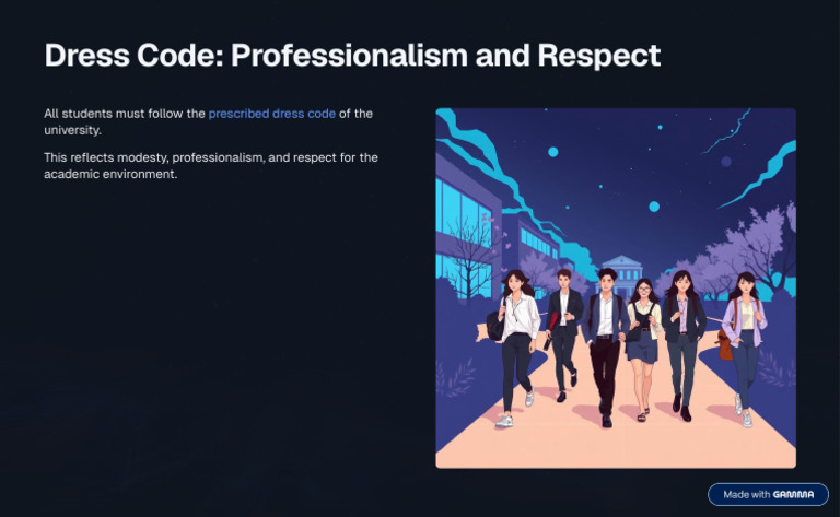 University Dress Code Guidelines | PDF