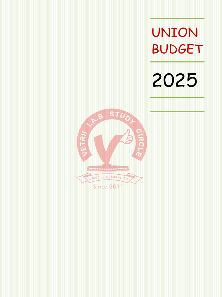Union Budget-2025 - 250915 - 175642 | PDF