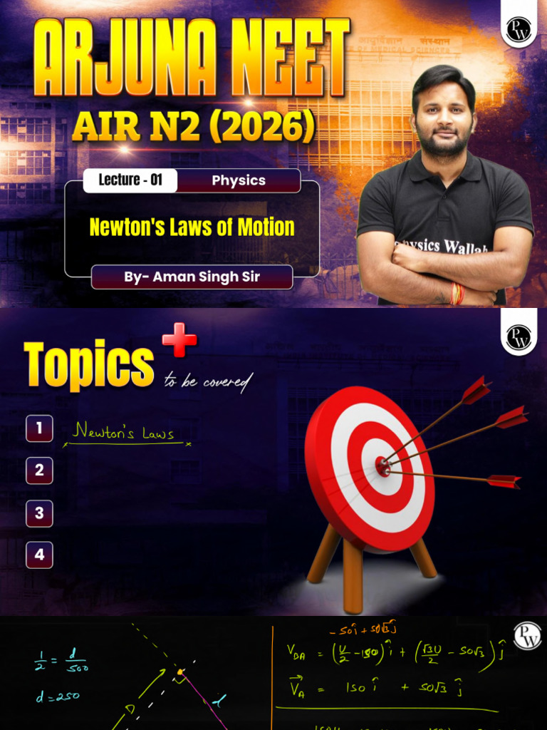 Newtons Laws of Motion 01 Introduction NO DPP PDF | PDF