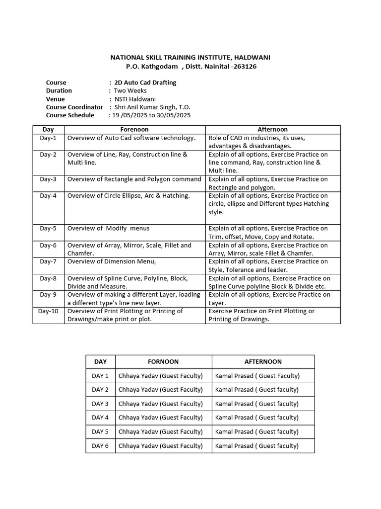 2D Auto Cad Drafting - 2 Batch | PDF | Euclidean Plane Geometry ...
