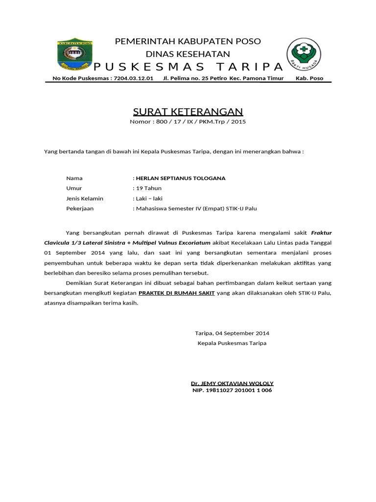 Puskesmas Taripa | PDF