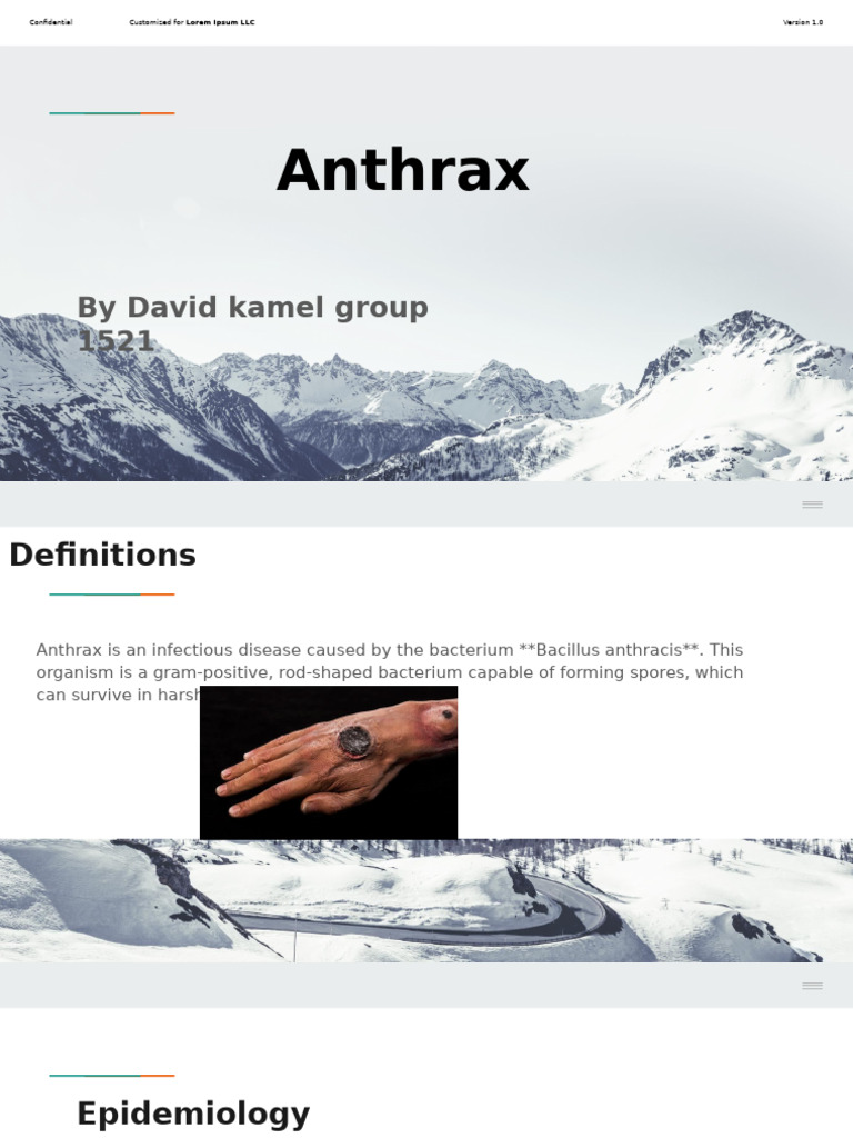 Anthrax Disease Overview and Management | PDF | Anthrax | Medical ...