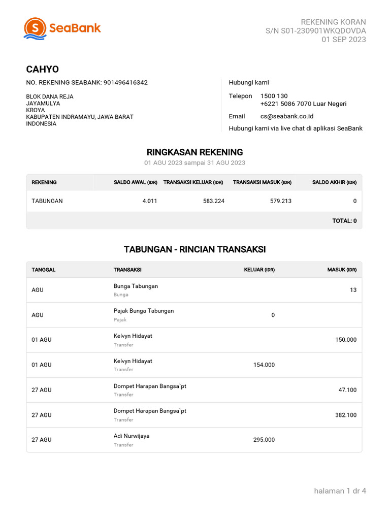 Seabank Statement 20230922 | PDF