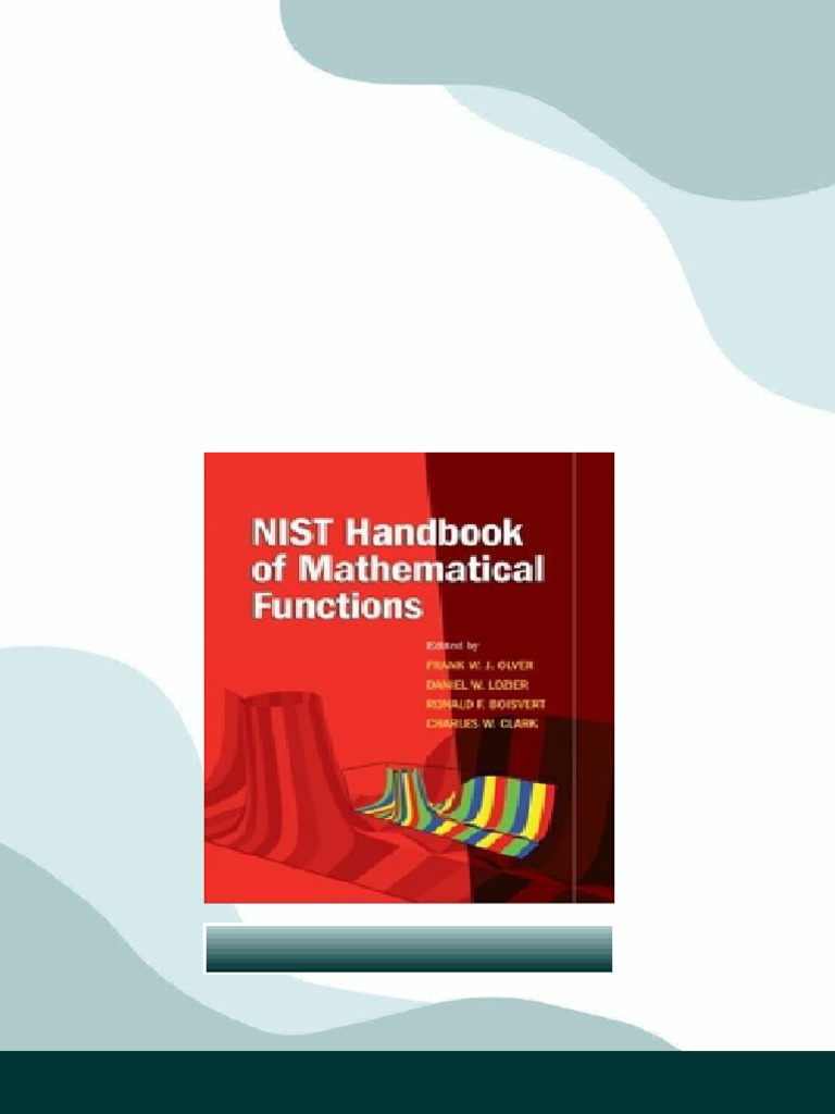 (Ebook) NIST handbook of mathematical functions by Frank W. J. Olver ...