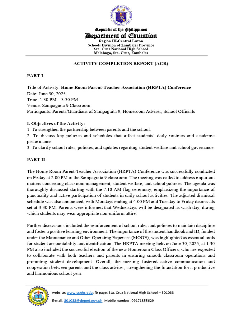 Hrpta g9 Sampaguita Sir Yuan | PDF | Learning