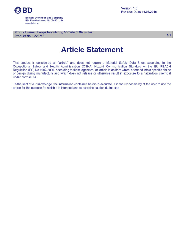 SafetyDataSheet 220215 en As US | PDF