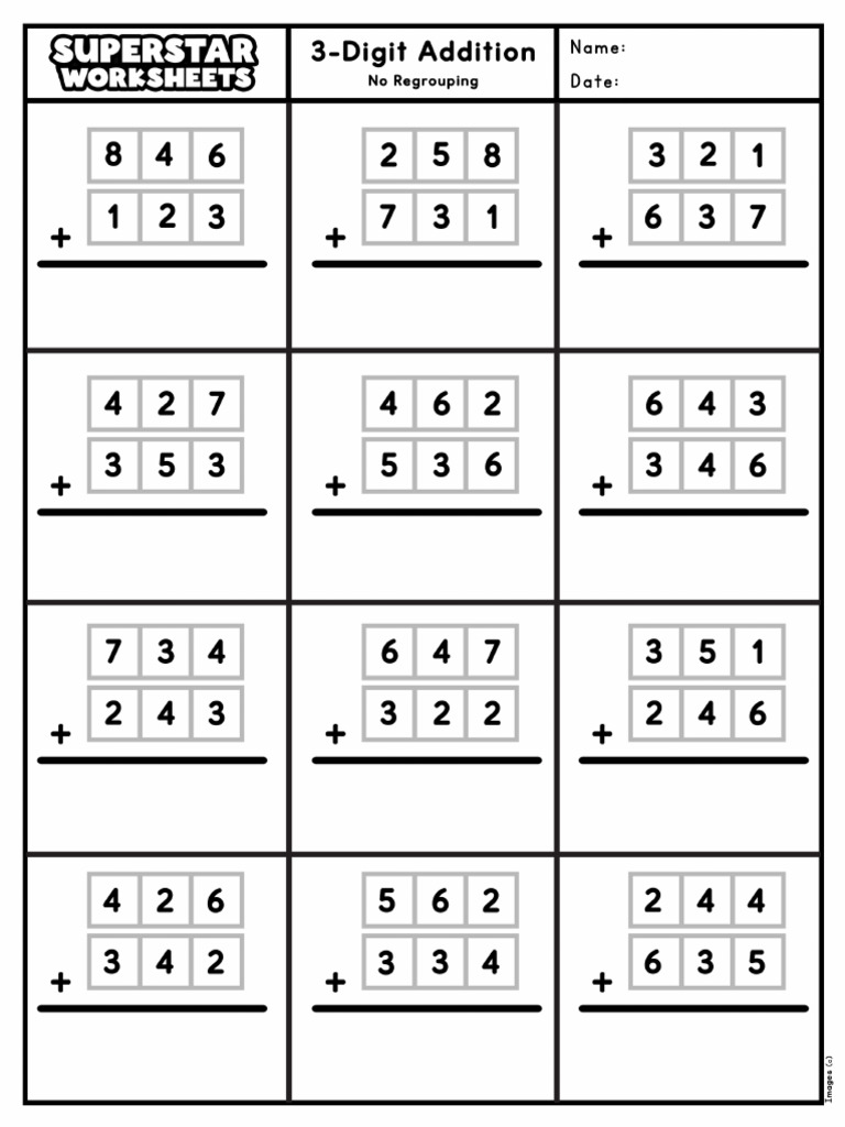 3 Digits Addition | PDF