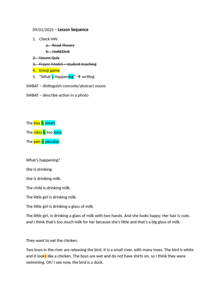 09.01.2025 Nouns & Adjectives, Frayer Model, Concrete vs. Abstract ...
