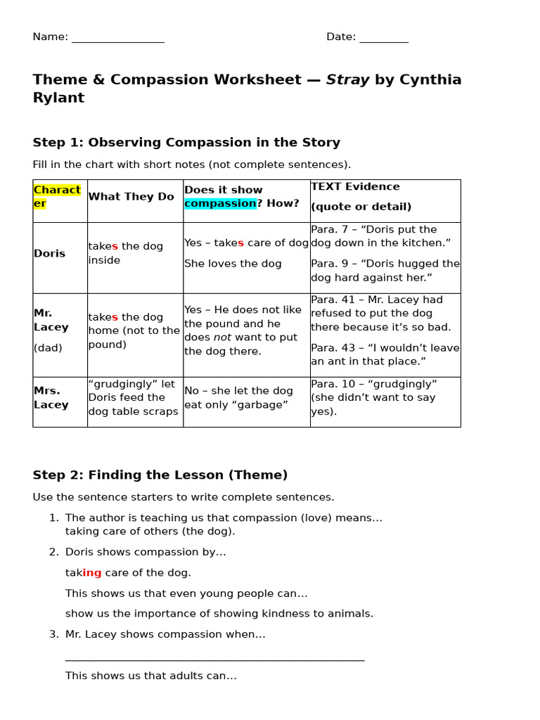Stray - Compassion - Theme | PDF