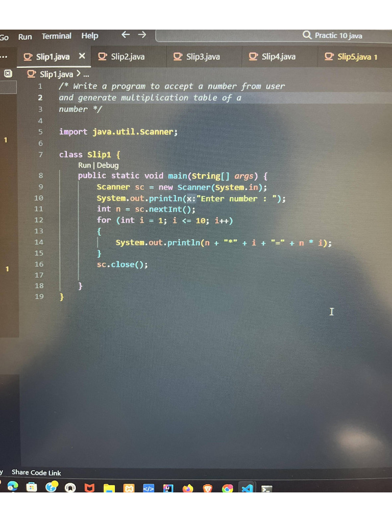 JAVA 10M Sppu Slips | PDF