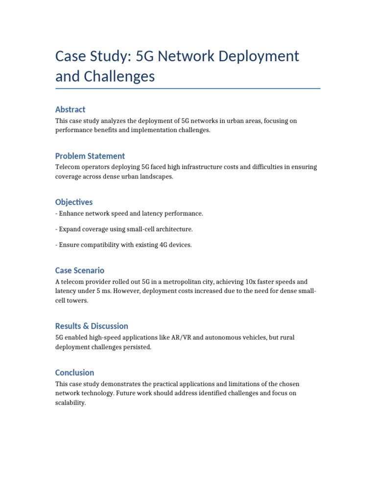 5G Network Deployment | PDF