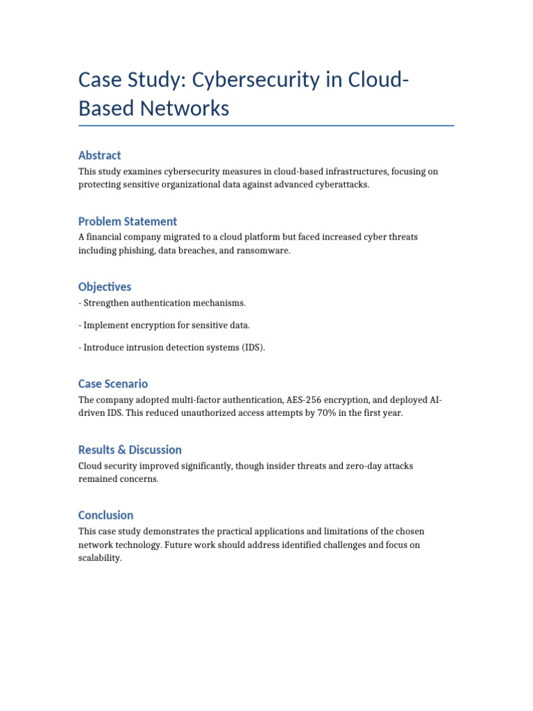 Cybersecurity Cloud Networks Pdf
