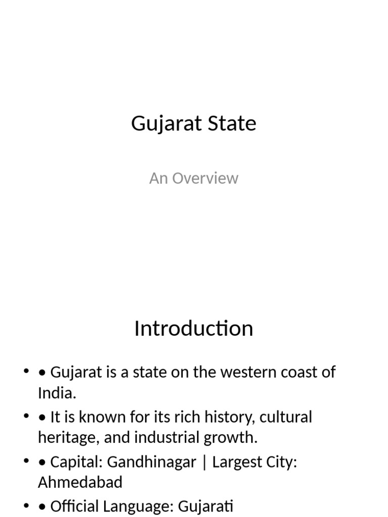 Gujarat State Presentation | PDF
