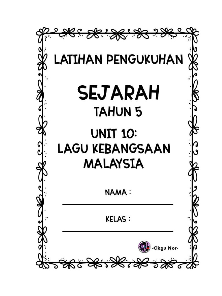 Latihan Unit 10 Lagu Kebangsaan Malaysia | PDF