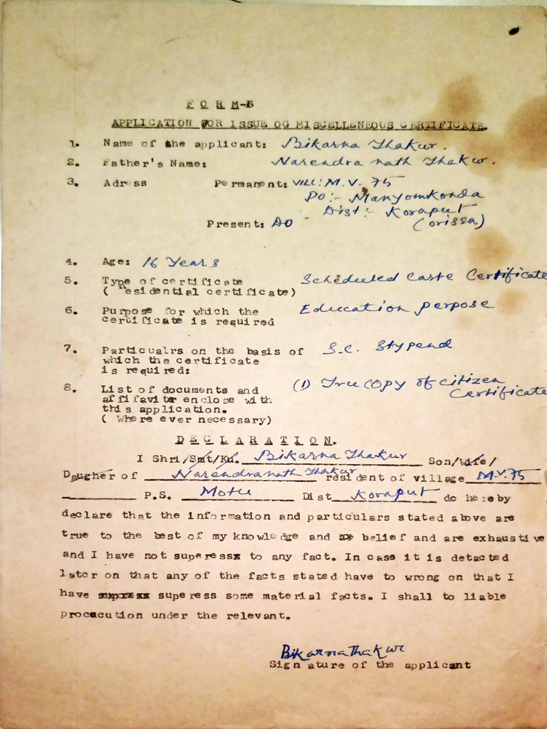 Cast Certificate | PDF