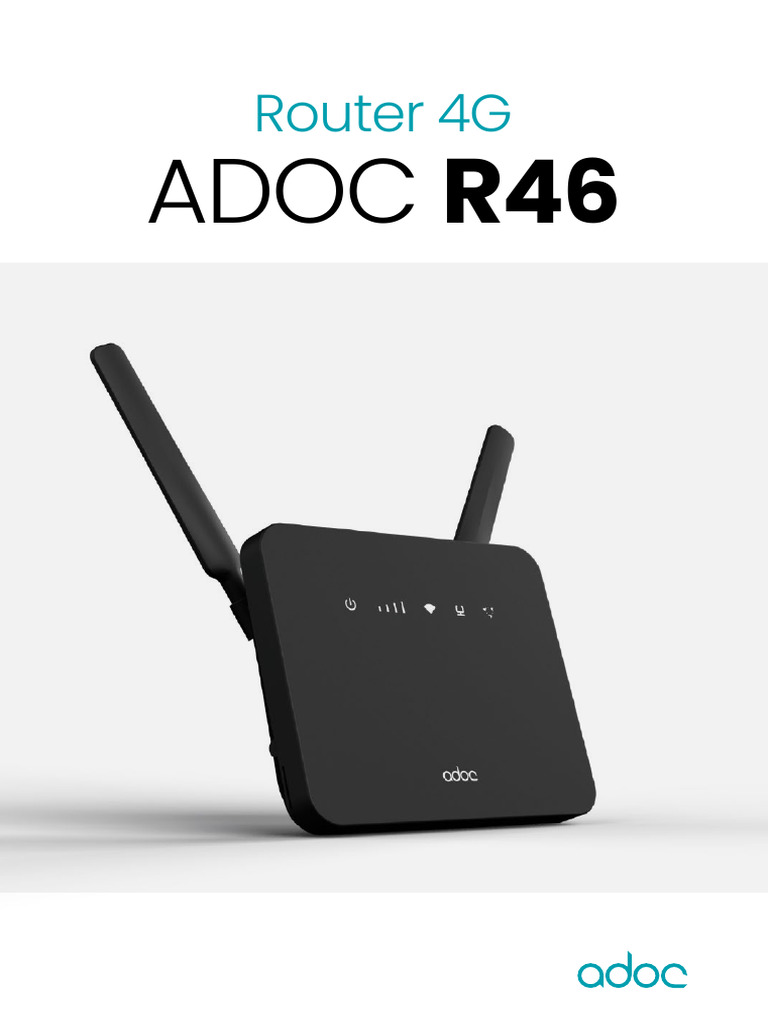 Router 4G ADOC R46: Especificaciones y Conectividad | PDF | Lte ...